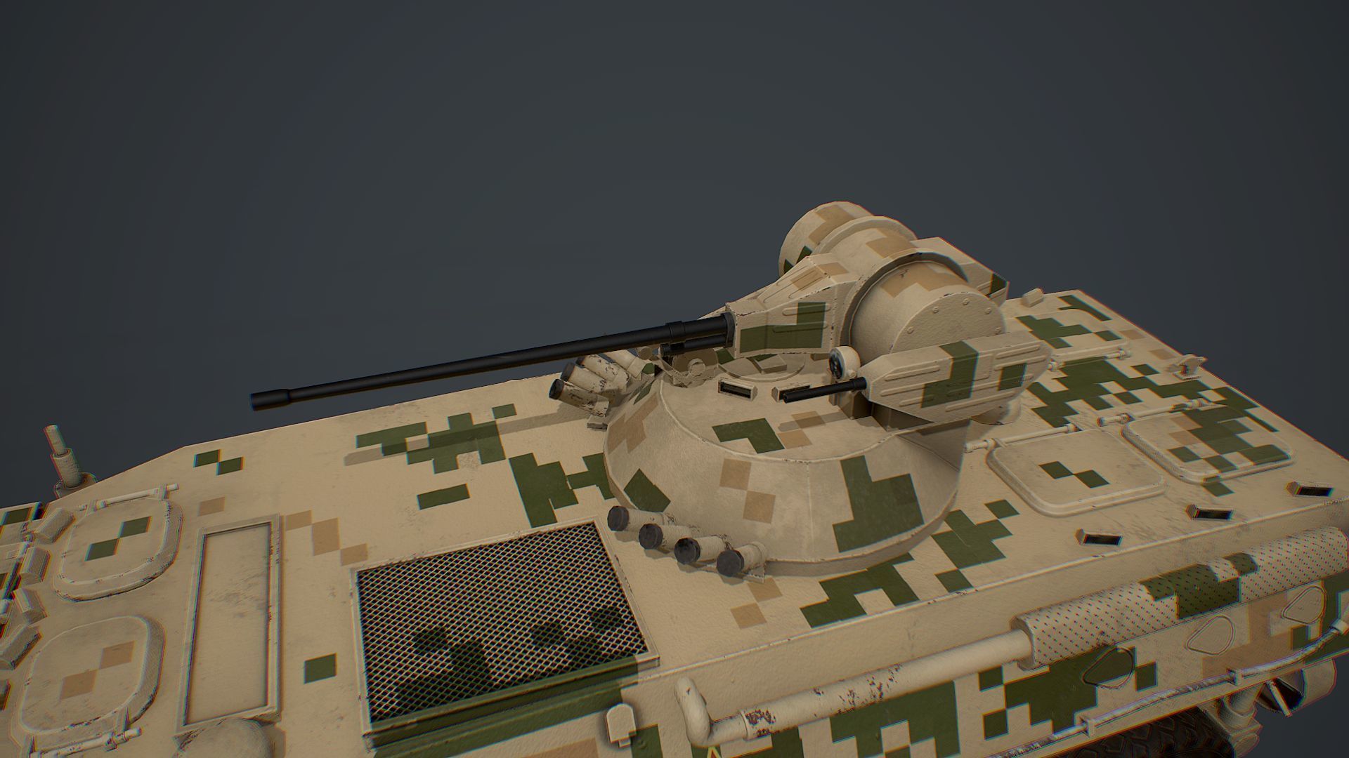 3D model ZSL-92A military vehicle with camouflage VR / AR / low-poly ...