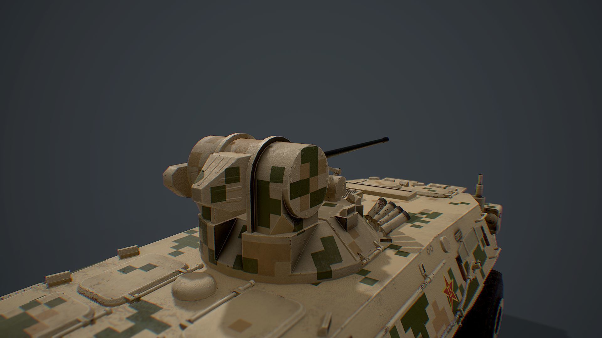 3D model ZSL-92A military vehicle with camouflage VR / AR / low-poly ...