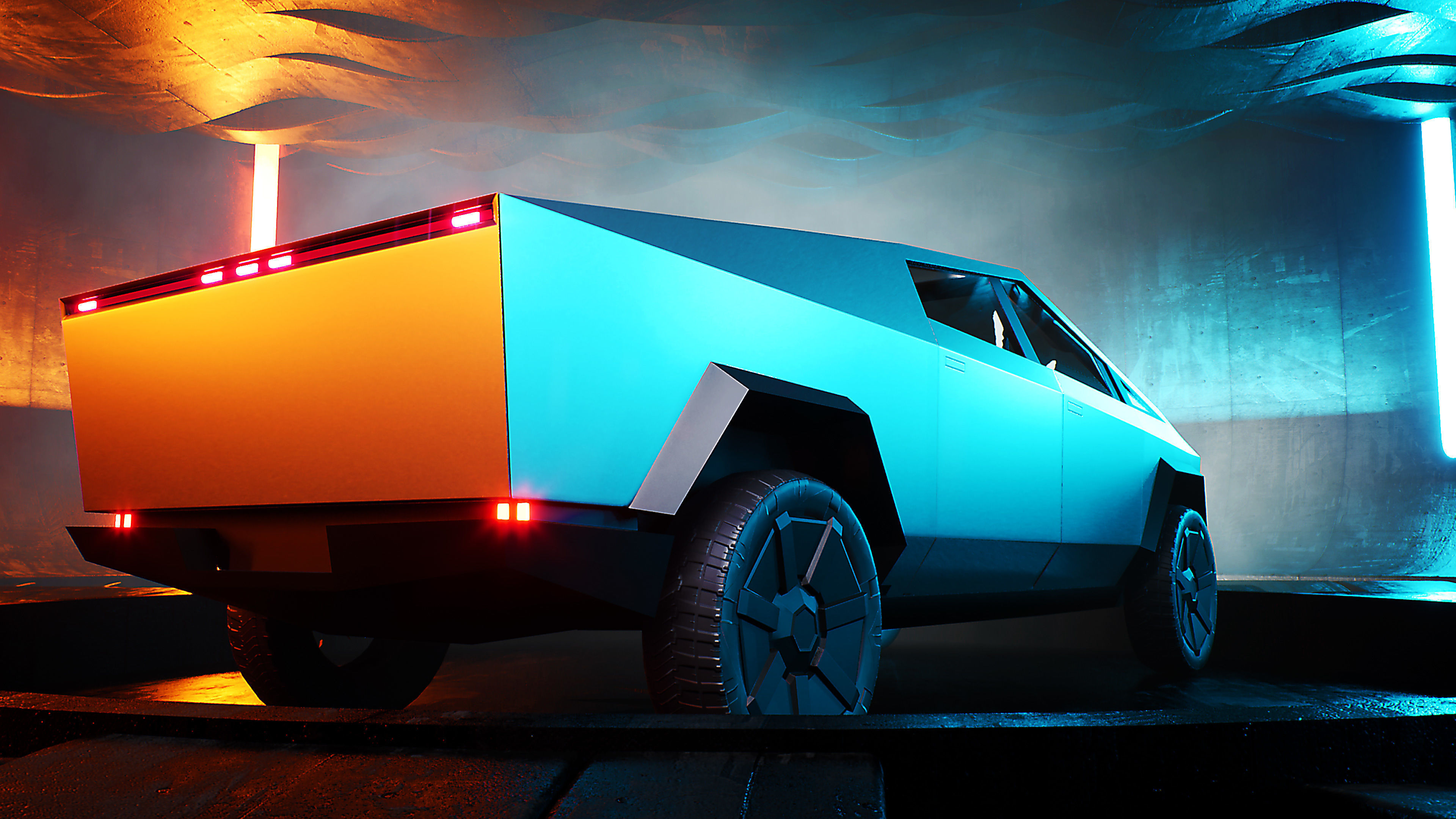 3D model Cybertruck High Detailed Model with interior VR / AR / low ...