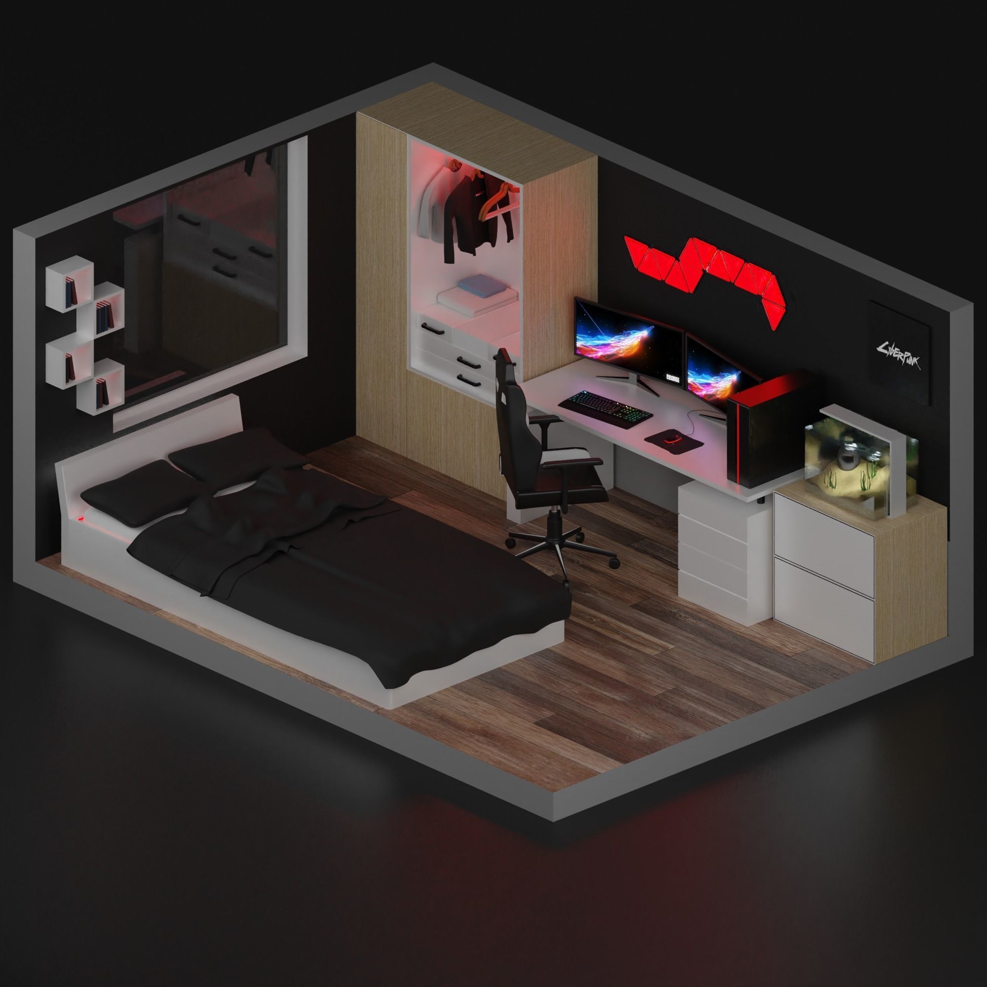 3D model Gaming room VR / AR / low-poly | CGTrader