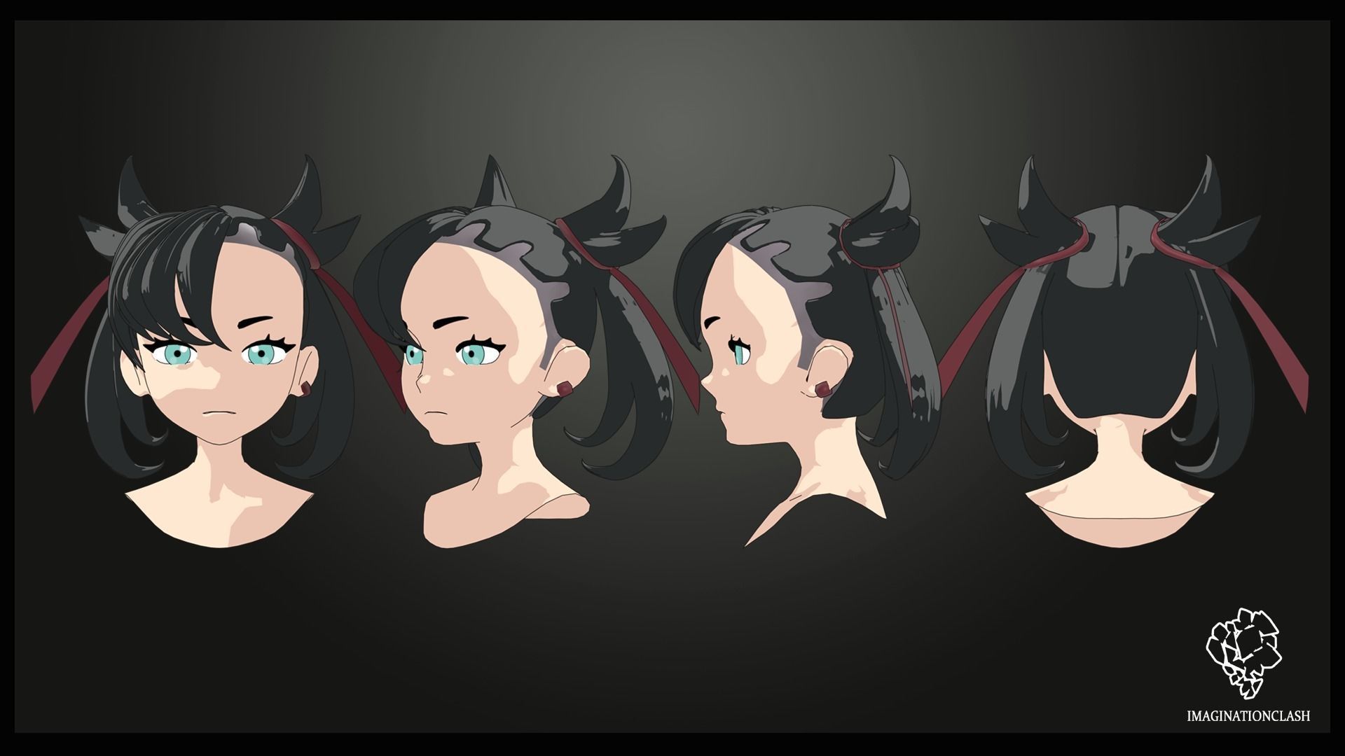 Marnie hairstyle 3D 3D model | CGTrader