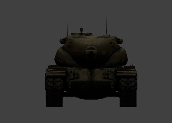 3D model 155mm Gun Heavy Tank T58 VR / AR / low-poly | CGTrader