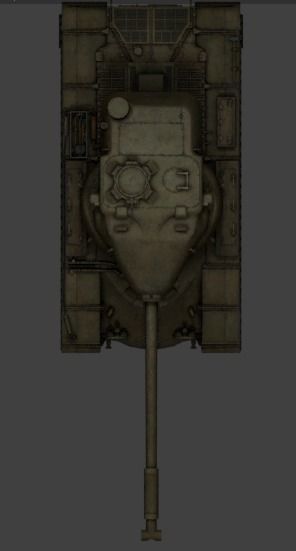 3D model 155mm Gun Heavy Tank T58 VR / AR / low-poly | CGTrader