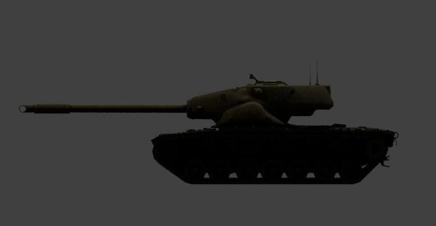 3D model 155mm Gun Heavy Tank T58 VR / AR / low-poly | CGTrader