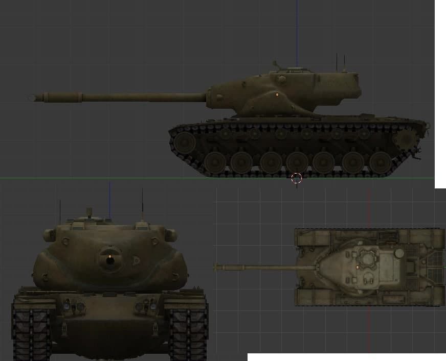 3D model 155mm Gun Heavy Tank T58 VR / AR / low-poly | CGTrader