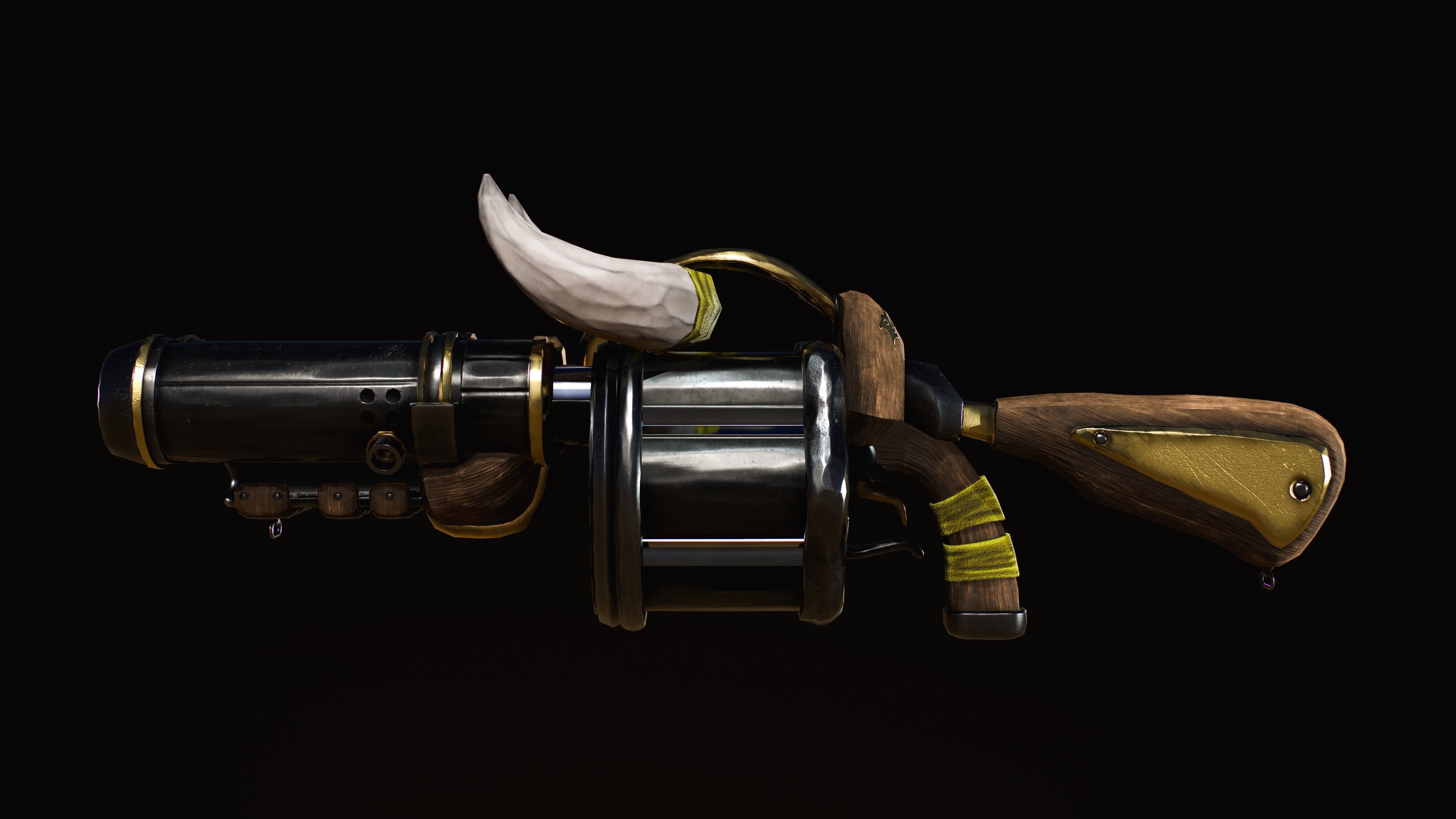 3D model Stylized Grenade launcher Game-ready VR / AR / low-poly | CGTrader