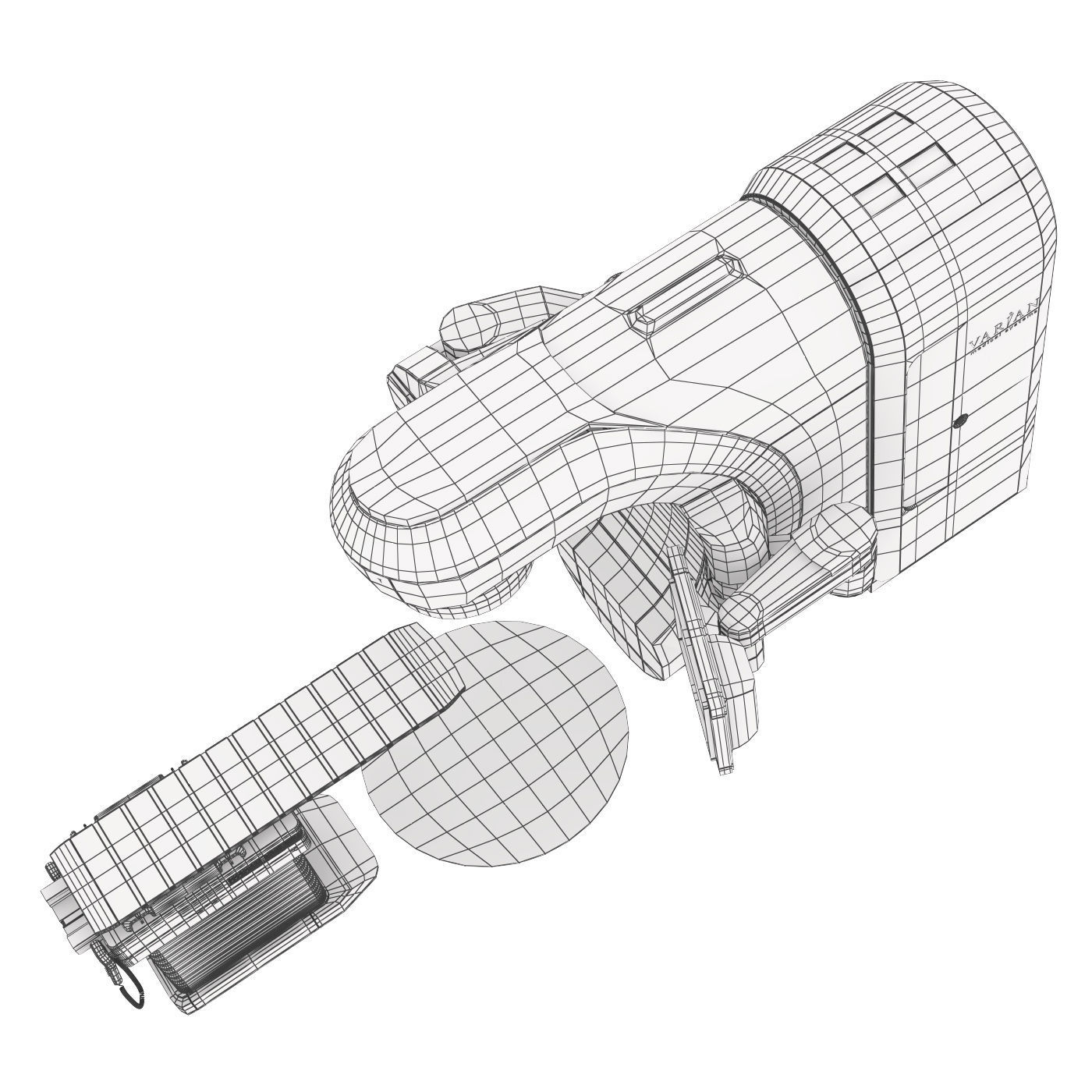 Varian Truebeam Linear Accelerator Radiotherapy system 3D model ...