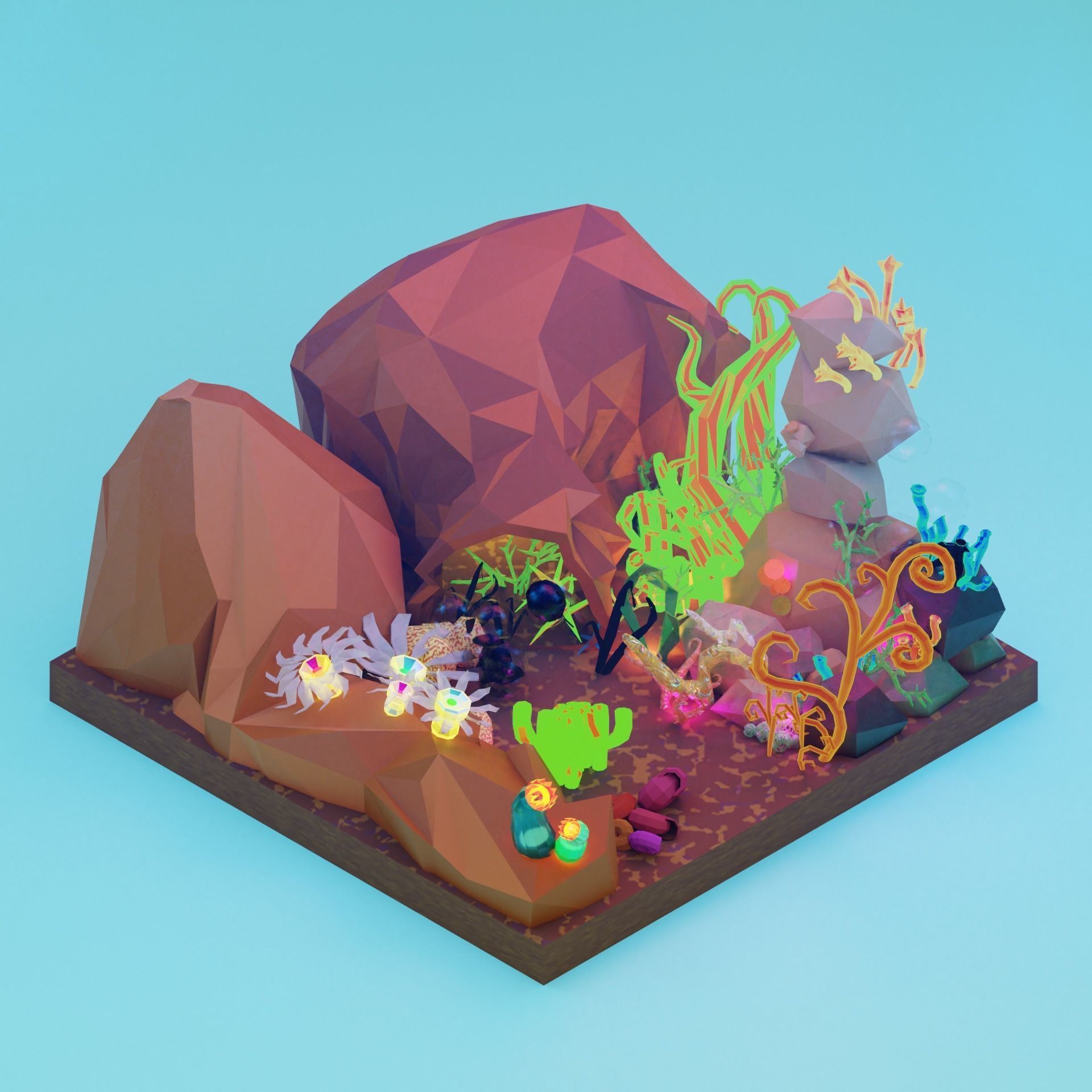 3D underwater scene Coral Reef 3D model | CGTrader