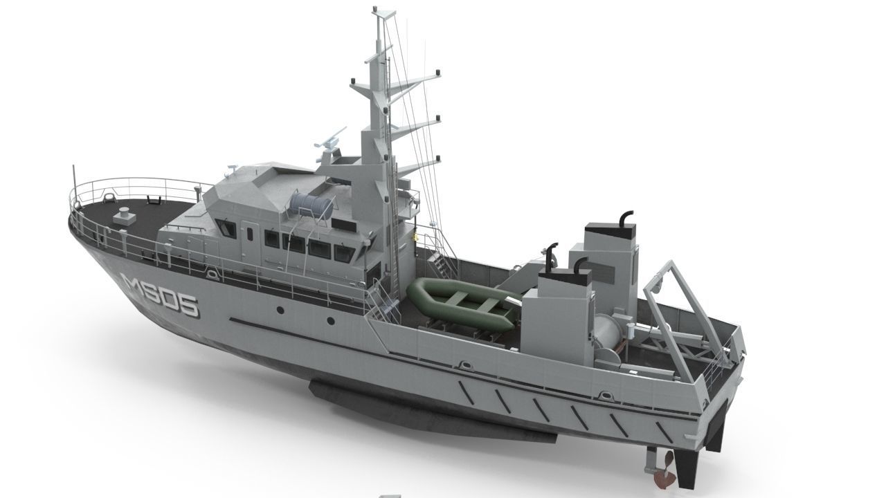 3D model HDMS Hirsholm Vessel MSD5 VR / AR / low-poly | CGTrader