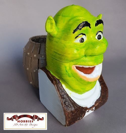 Shrek Pen Holder 3D model 3D printable | CGTrader