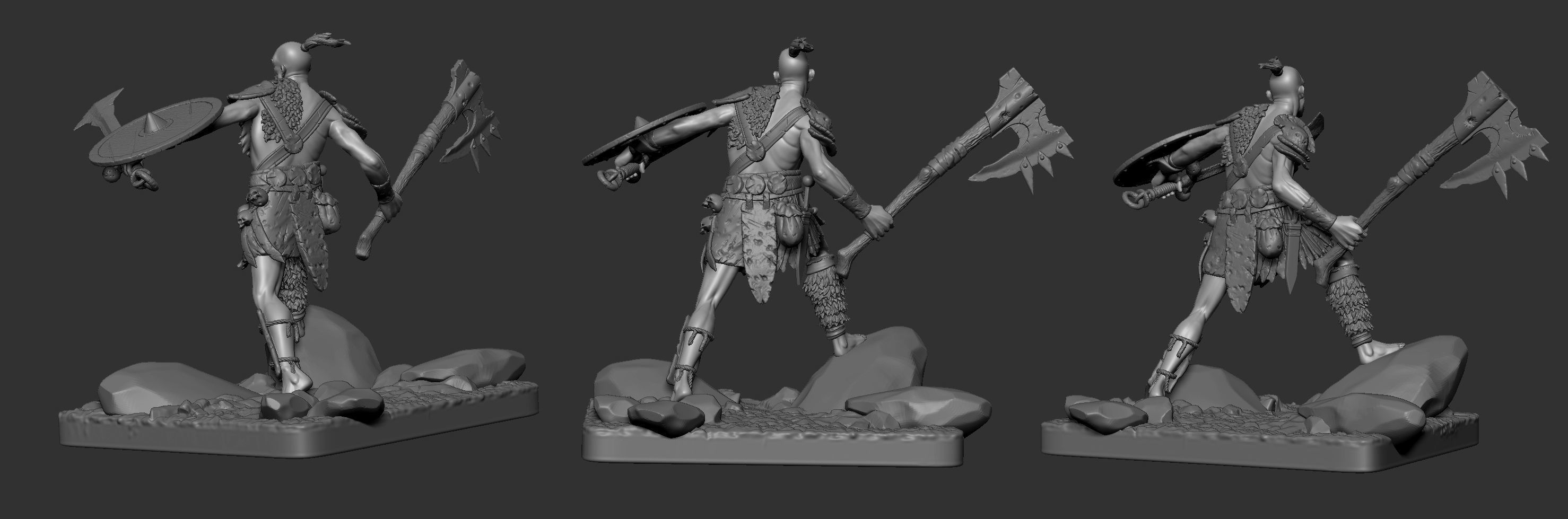 Giant warrior 3D model 3D printable | CGTrader