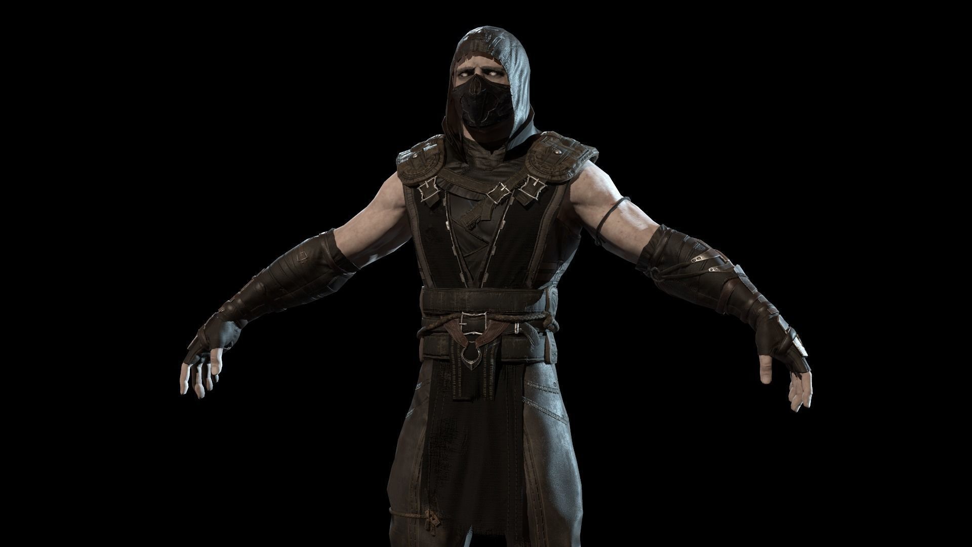 3D model Ninja mortal kombat character VR / AR / low-poly rigged ...
