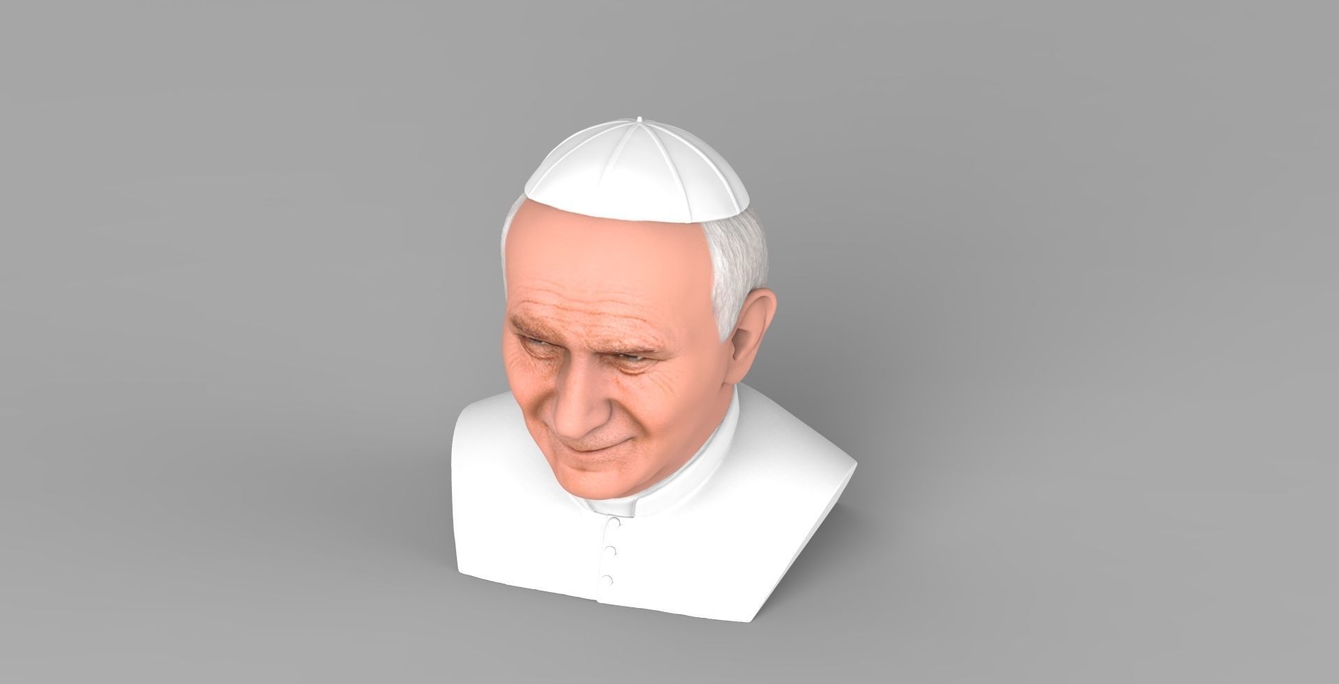 Pope John Paul II bust ready for full color 3D printing 3D model 3D ...