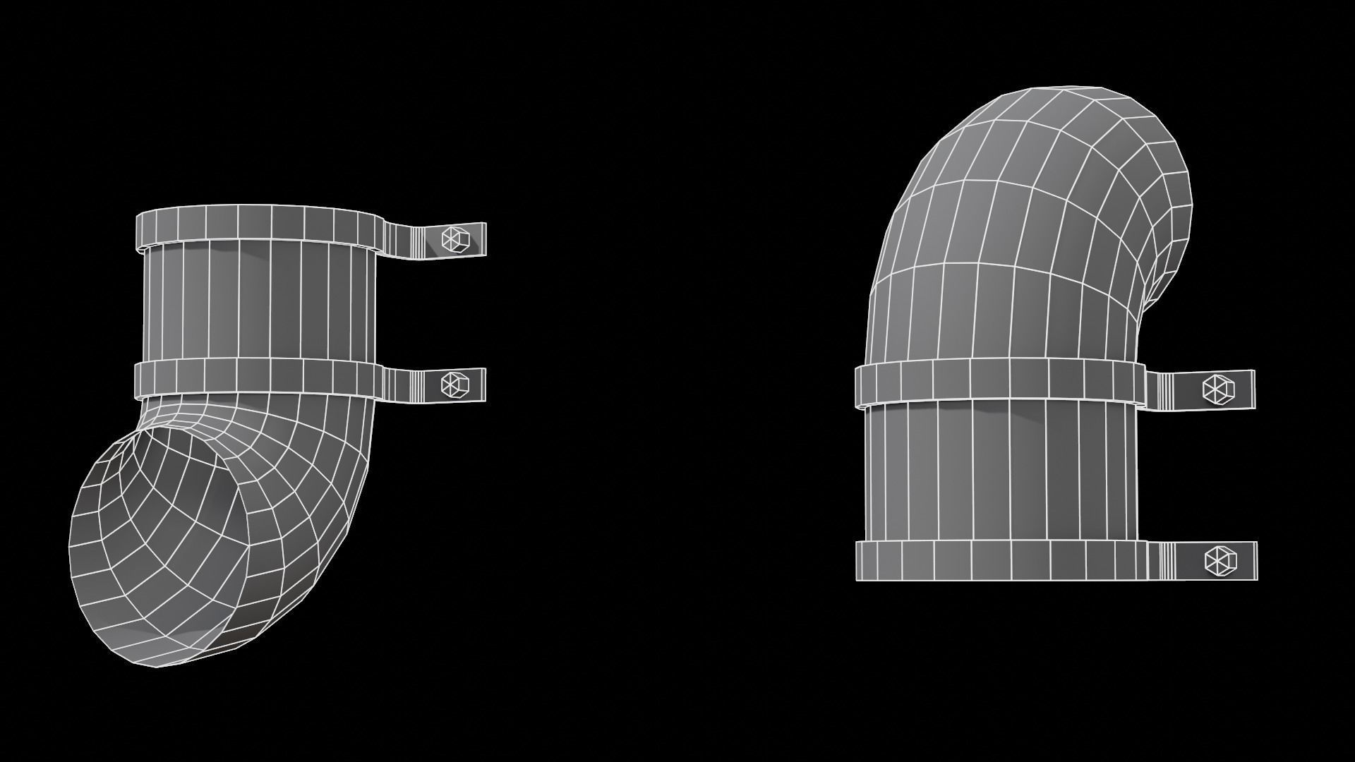 3D model External apartment building kitbash props VR / AR / low-poly ...