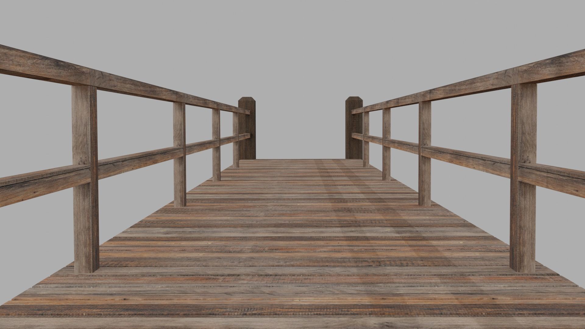 Simple wooden bridge 4 sizes 3D model | CGTrader