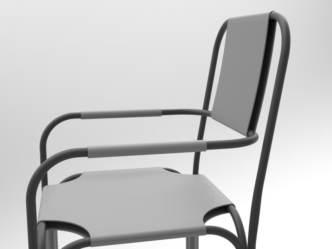 Plus Chair Steel tube chair armchair 3D model | CGTrader