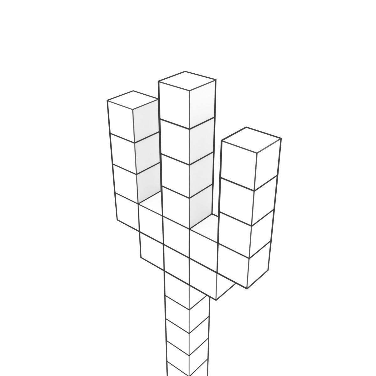 Minecraft Trident 3D model 3D printable | CGTrader