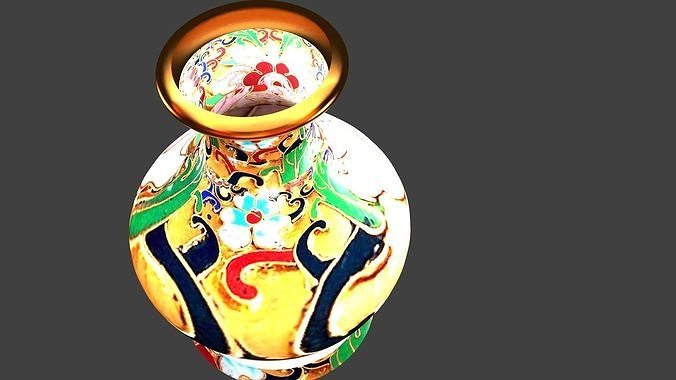 the vase chinese free VR / AR / low-poly Texture animated | CGTrader