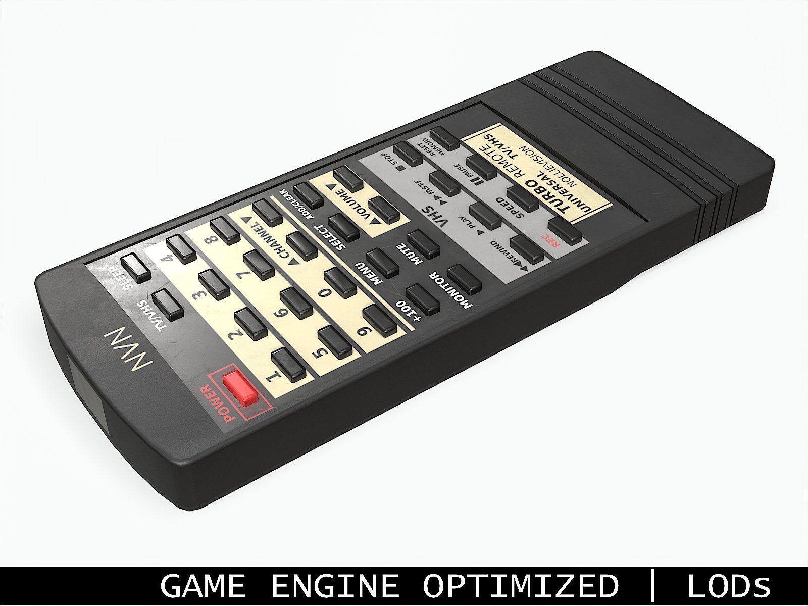 3D model Vintage TV Remote Control VR / AR / low-poly | CGTrader