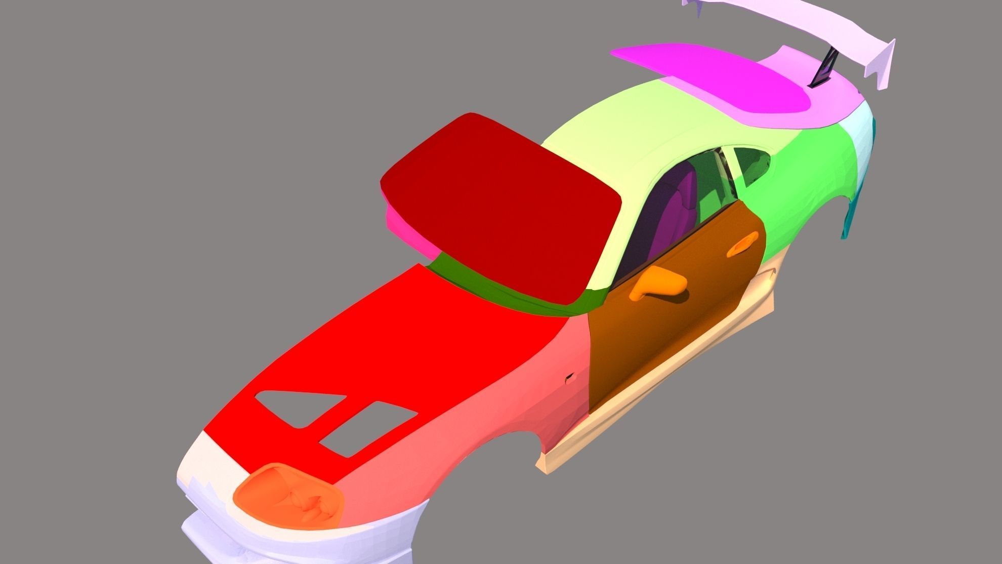 Toyota Supra 1993 Body with the interior 3D model 3D printable | CGTrader