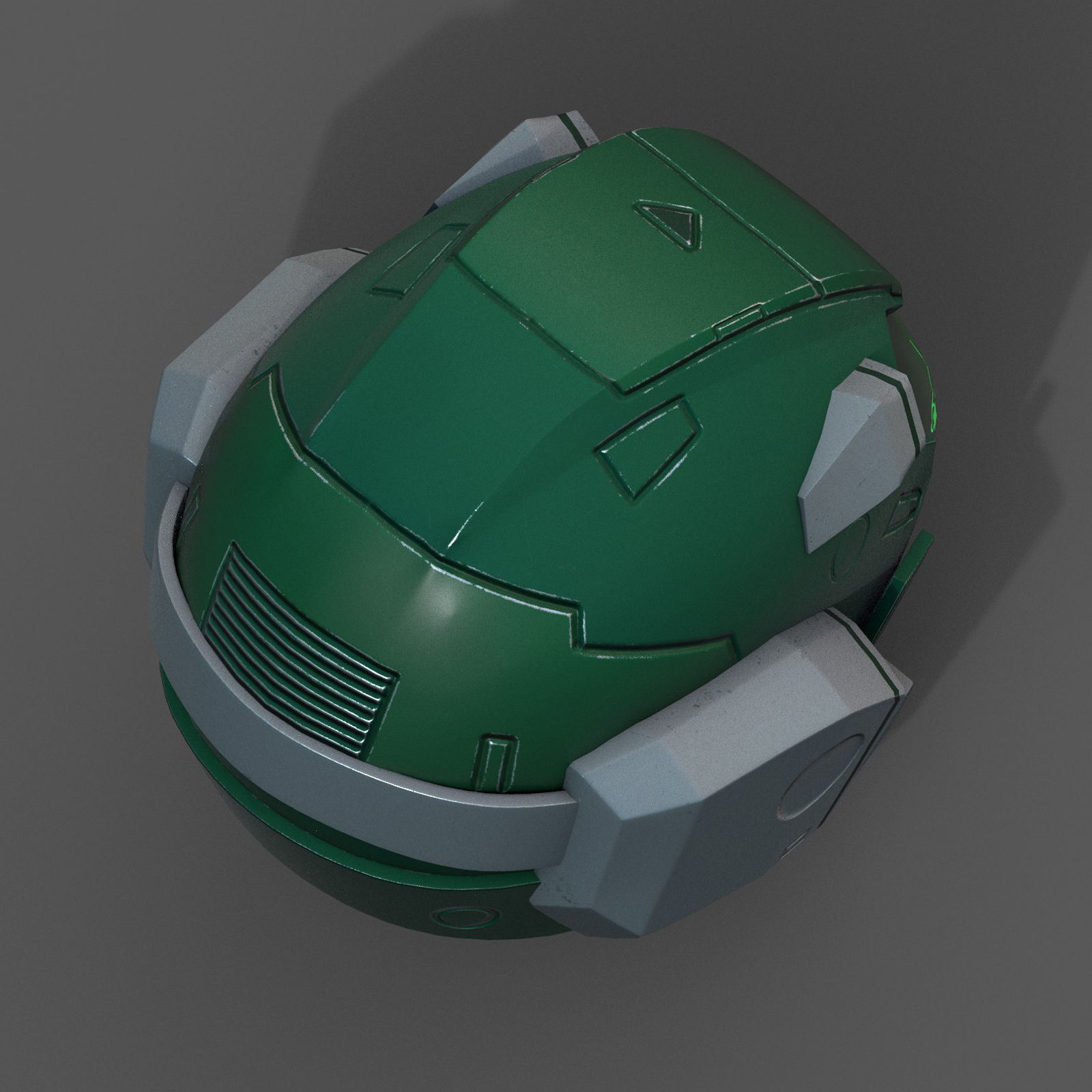 3D model Helmet combat military Scifi fantasy space robot cyborg armor ...