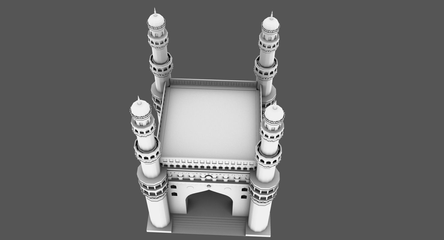 hyderabad charminar 3d model 3D model | CGTrader