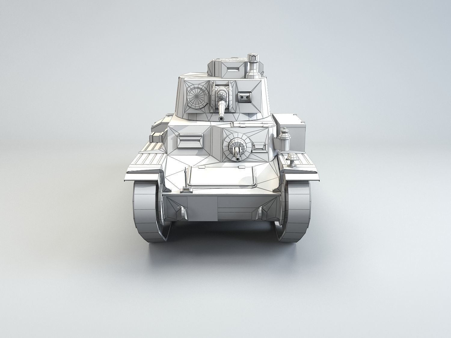 3D model Low Poly Panzer 38t Light Tank VR / AR / low-poly | CGTrader
