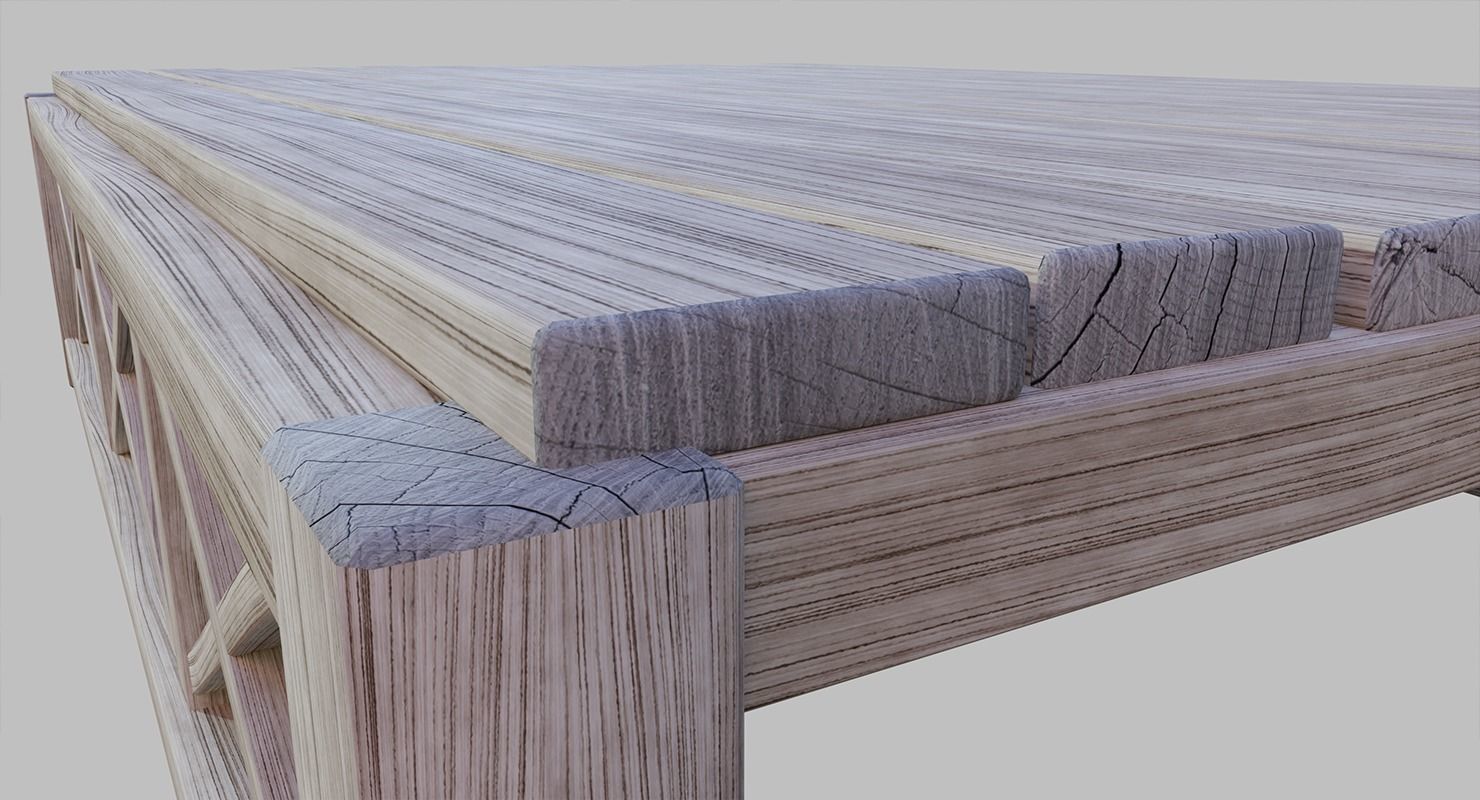 Rustic Table 3D model | CGTrader