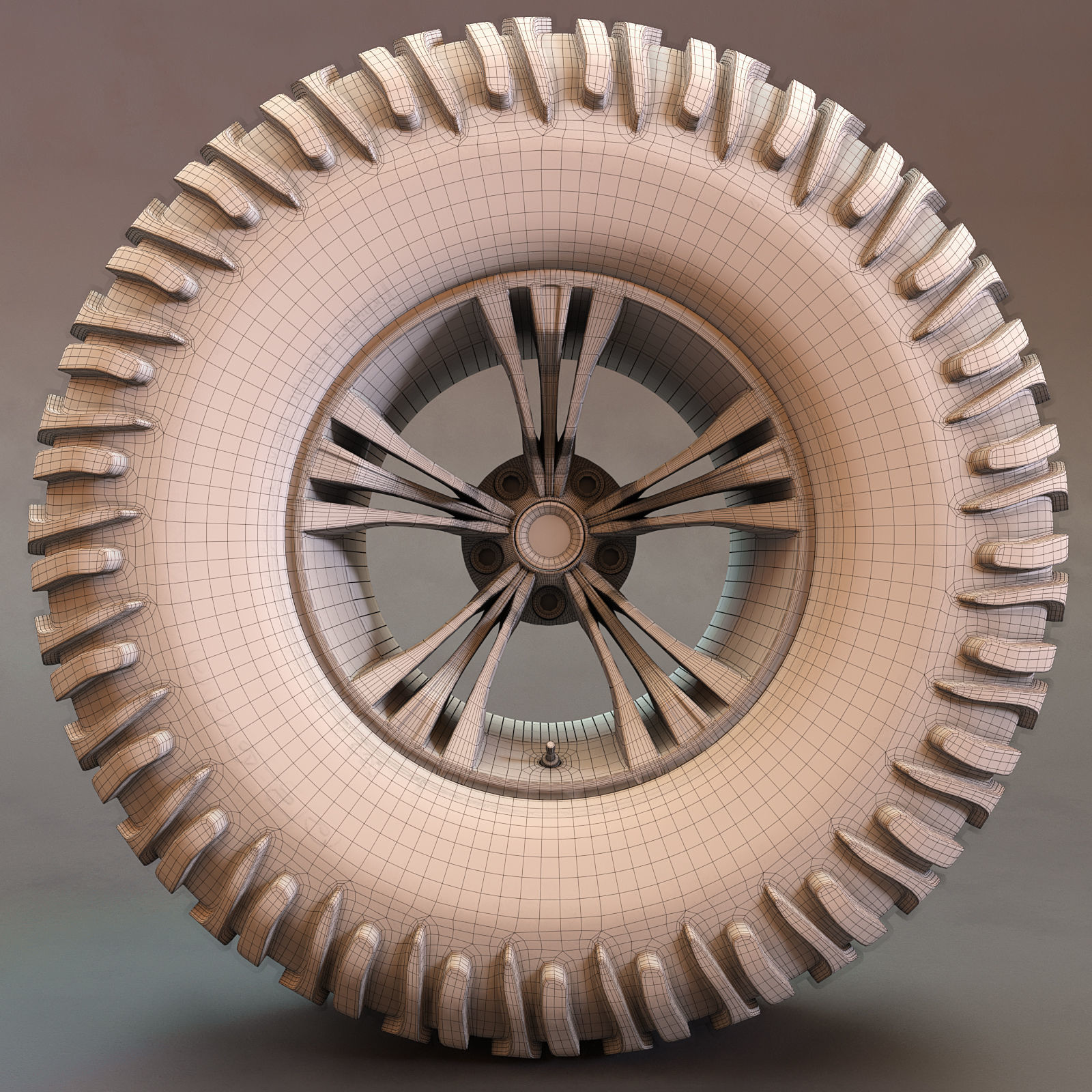 Off-road tire and wheel free 3D model | CGTrader