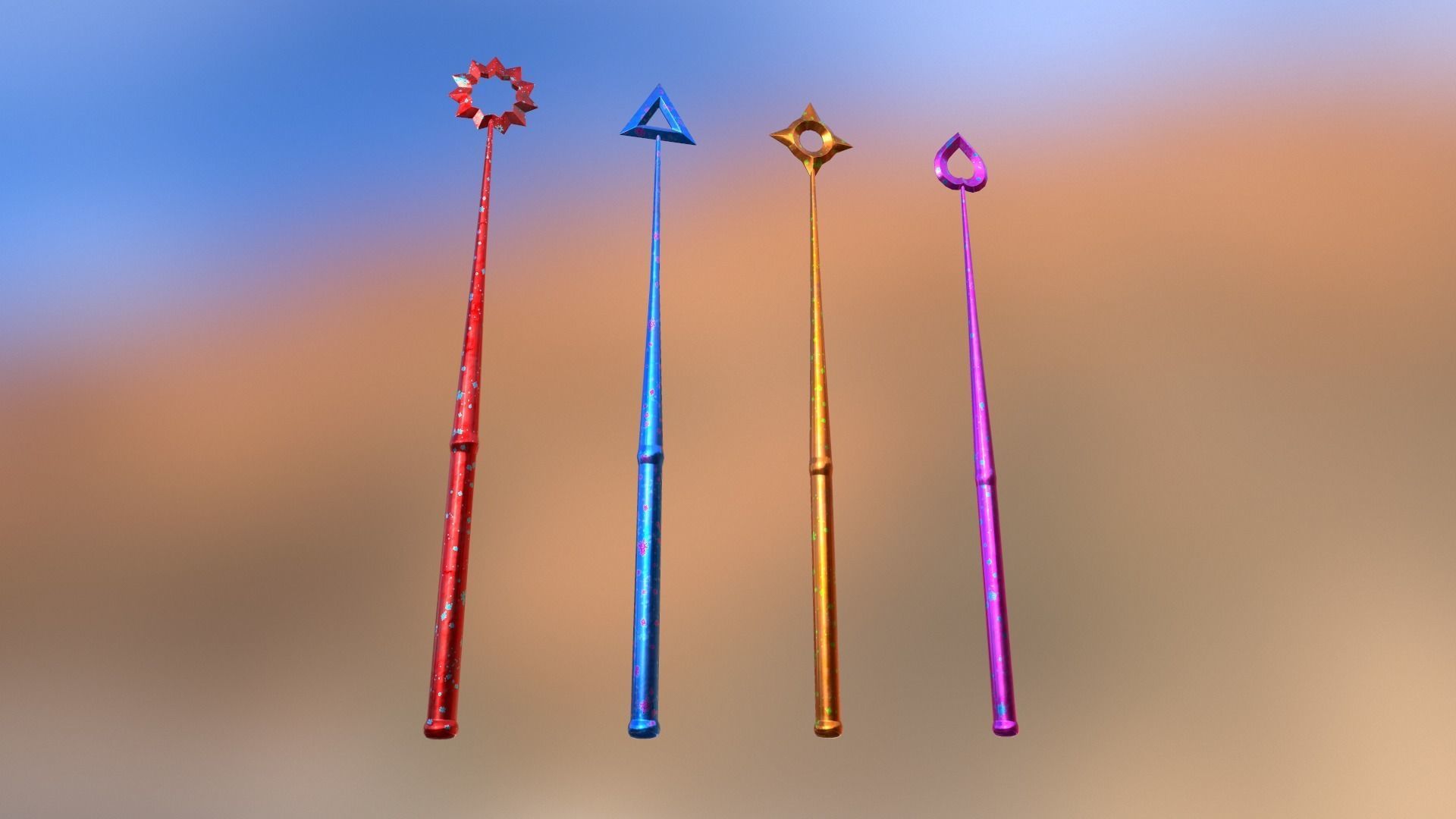 3D asset game-ready Magic Wands | CGTrader