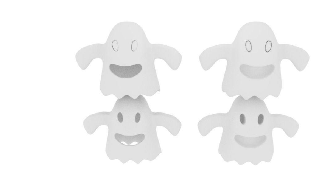 3D model Cartoon Fabric Ghost VR / AR / low-poly | CGTrader