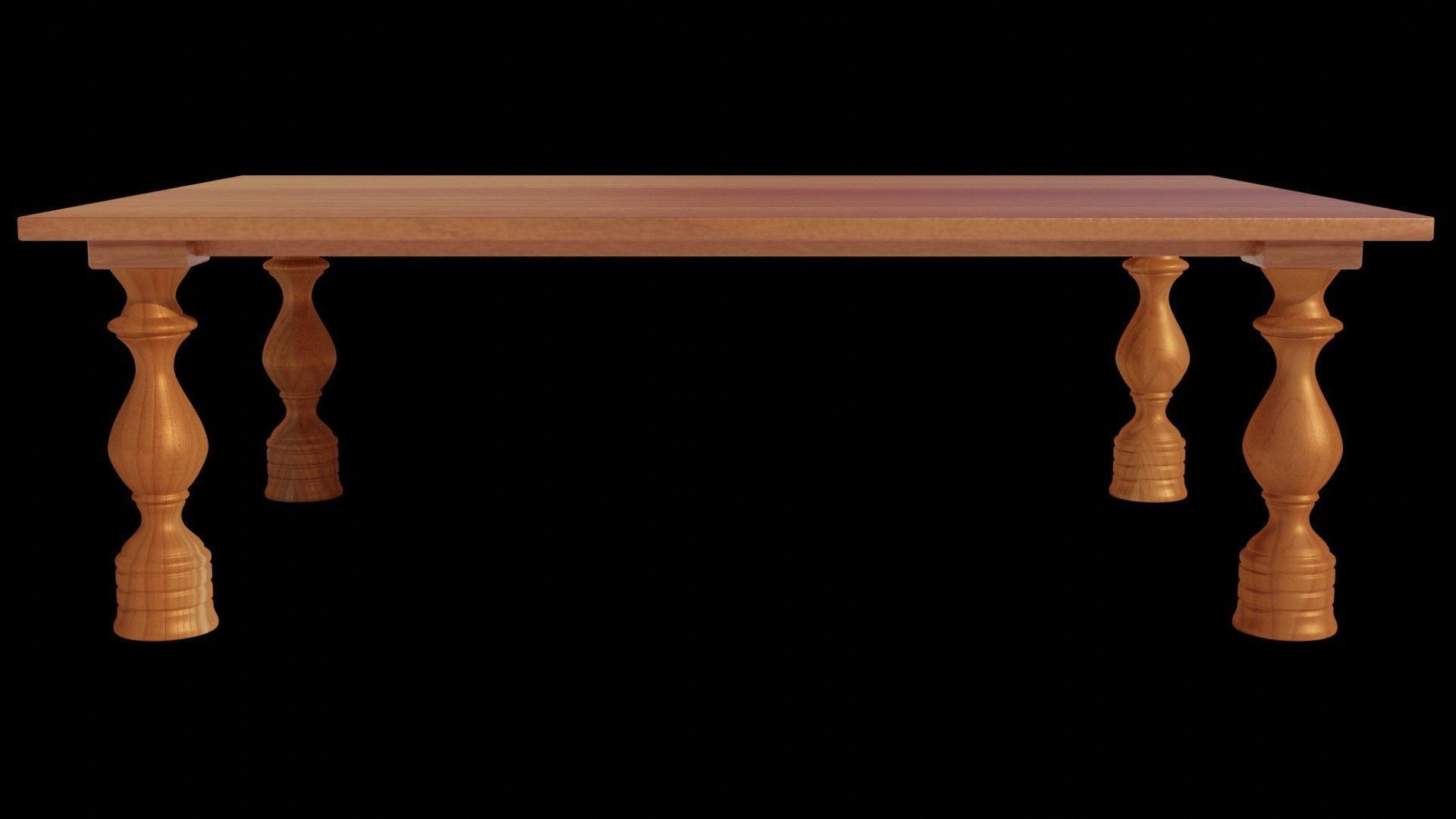 3D model Wood table 3D model 2 lods complete textures and materials VR ...