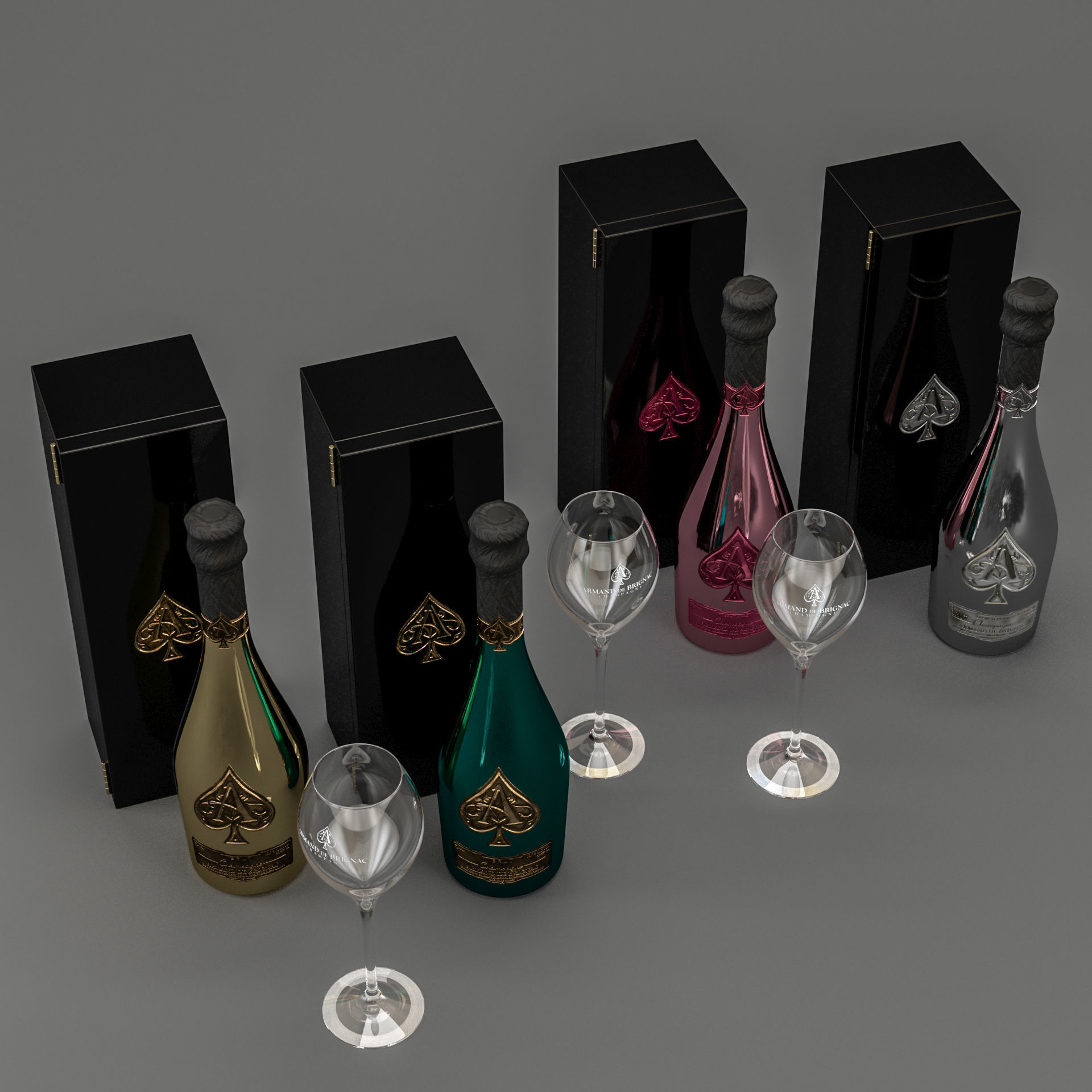 CHAMPAGNE Armand de Brignac 3D model | CGTrader