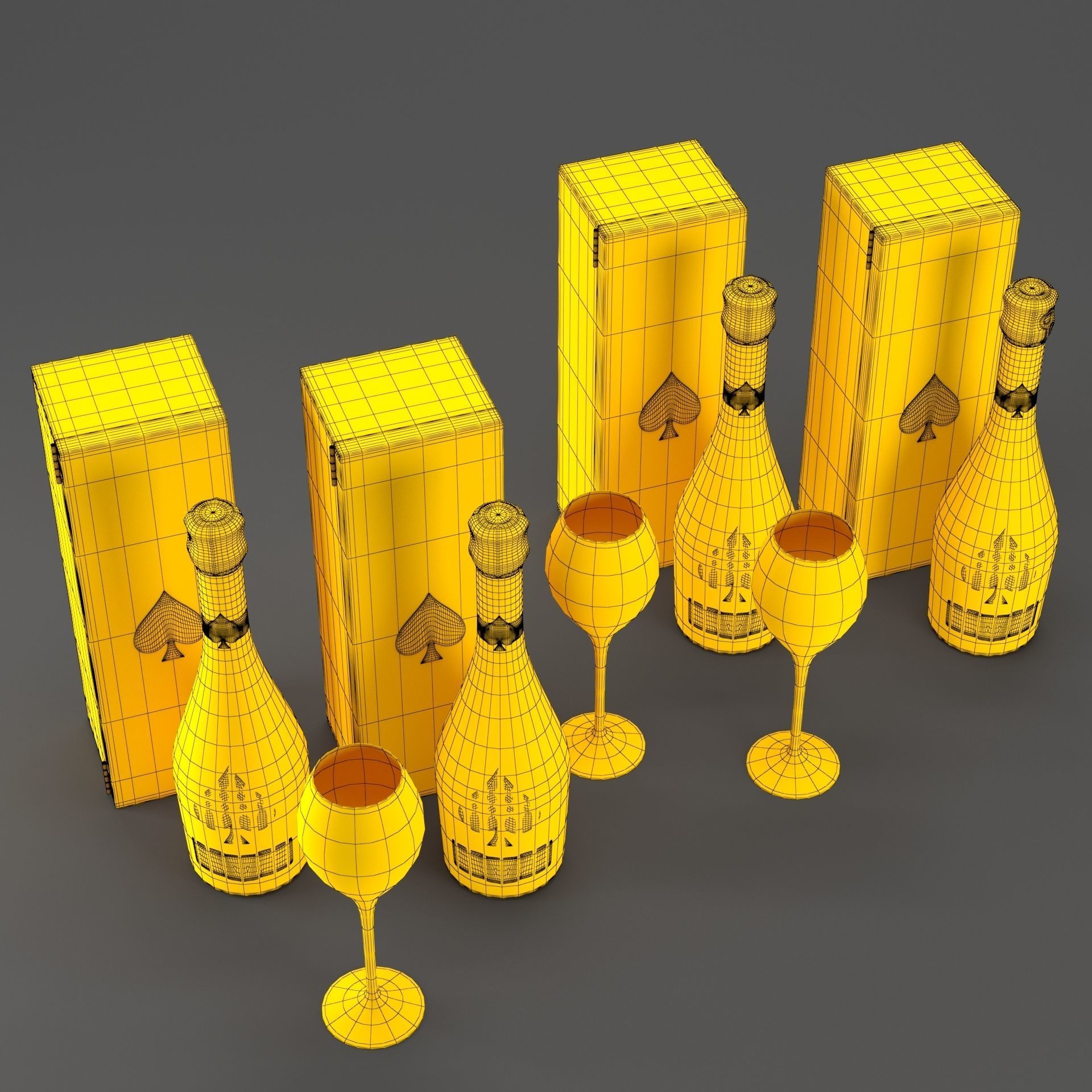 CHAMPAGNE Armand de Brignac 3D model | CGTrader