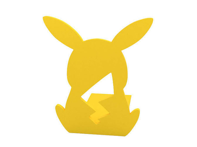 Bookend pokemon pikachu holder 3D model 3D printable | CGTrader