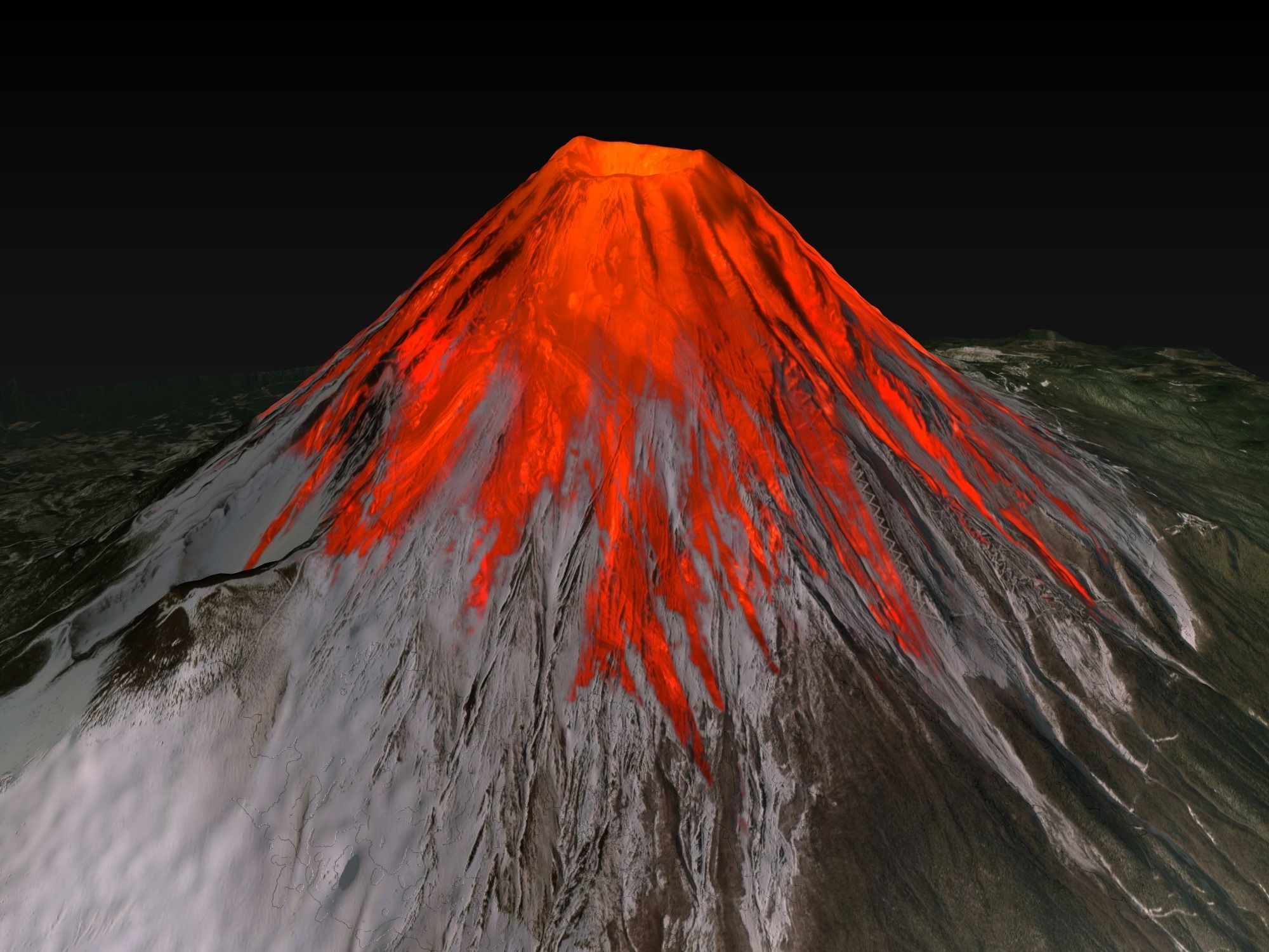 Lava Volcano Eruption 3D model | CGTrader
