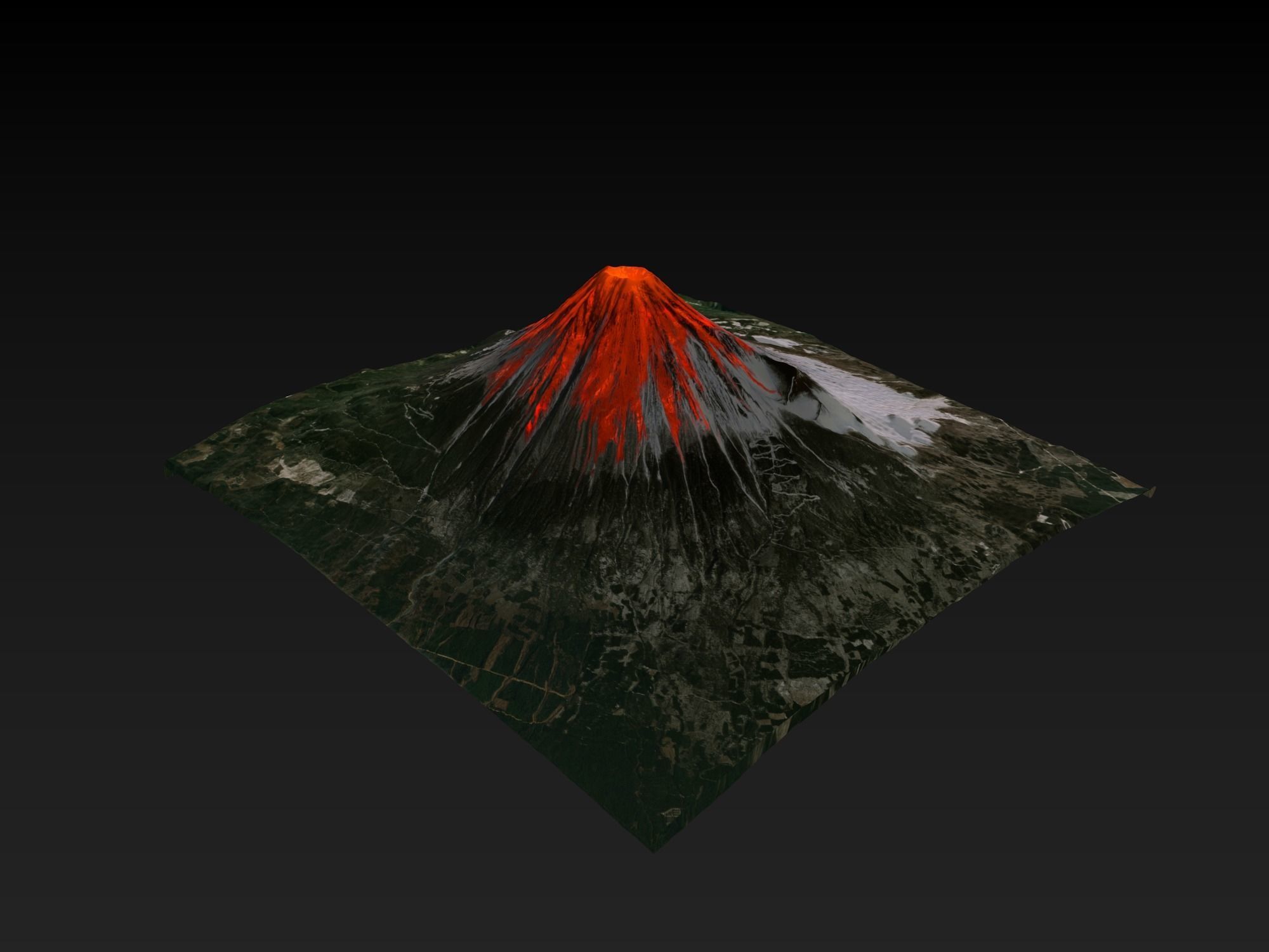 Lava Volcano Eruption 3D model | CGTrader