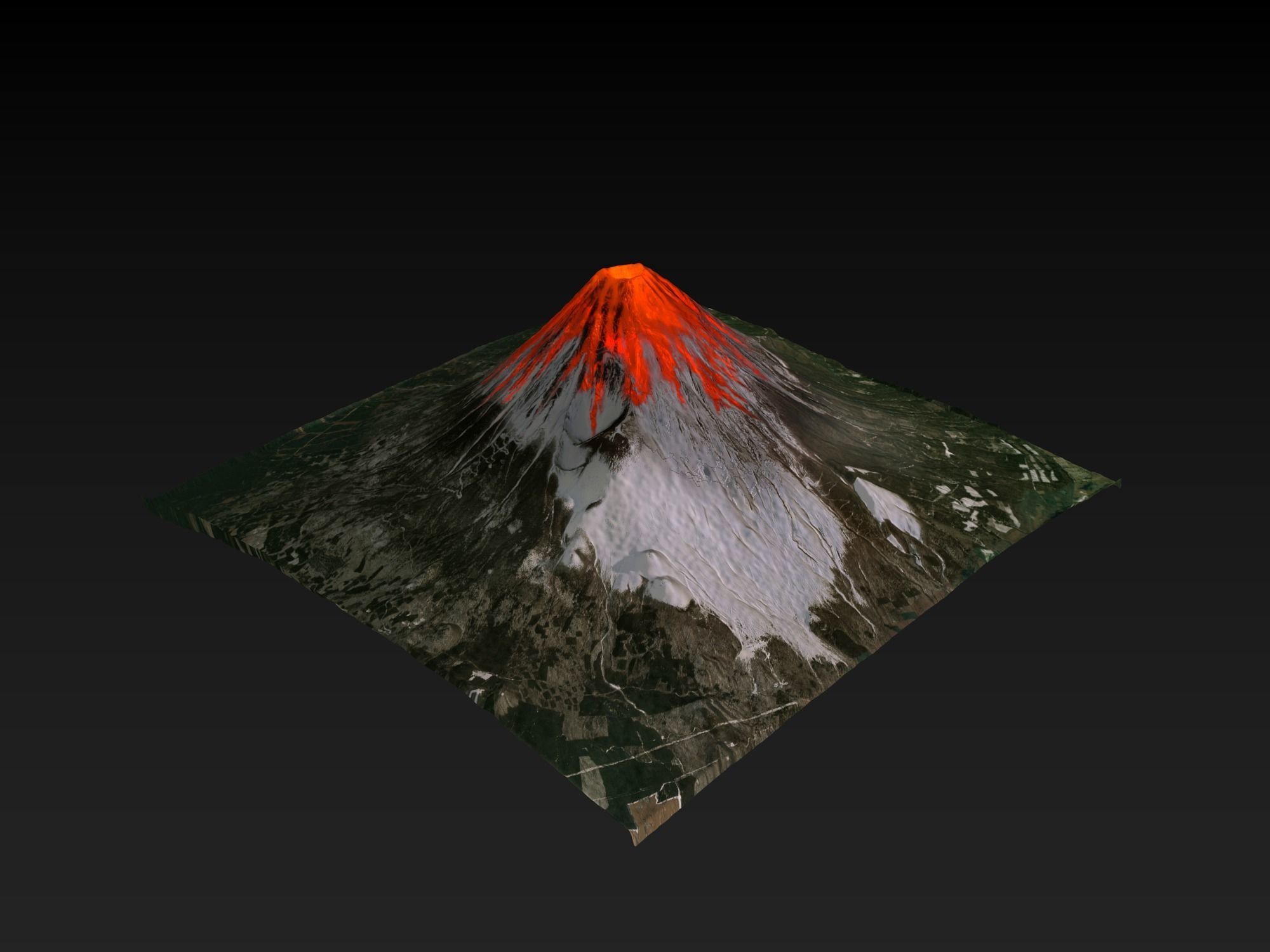 Lava Volcano Eruption 3D model | CGTrader