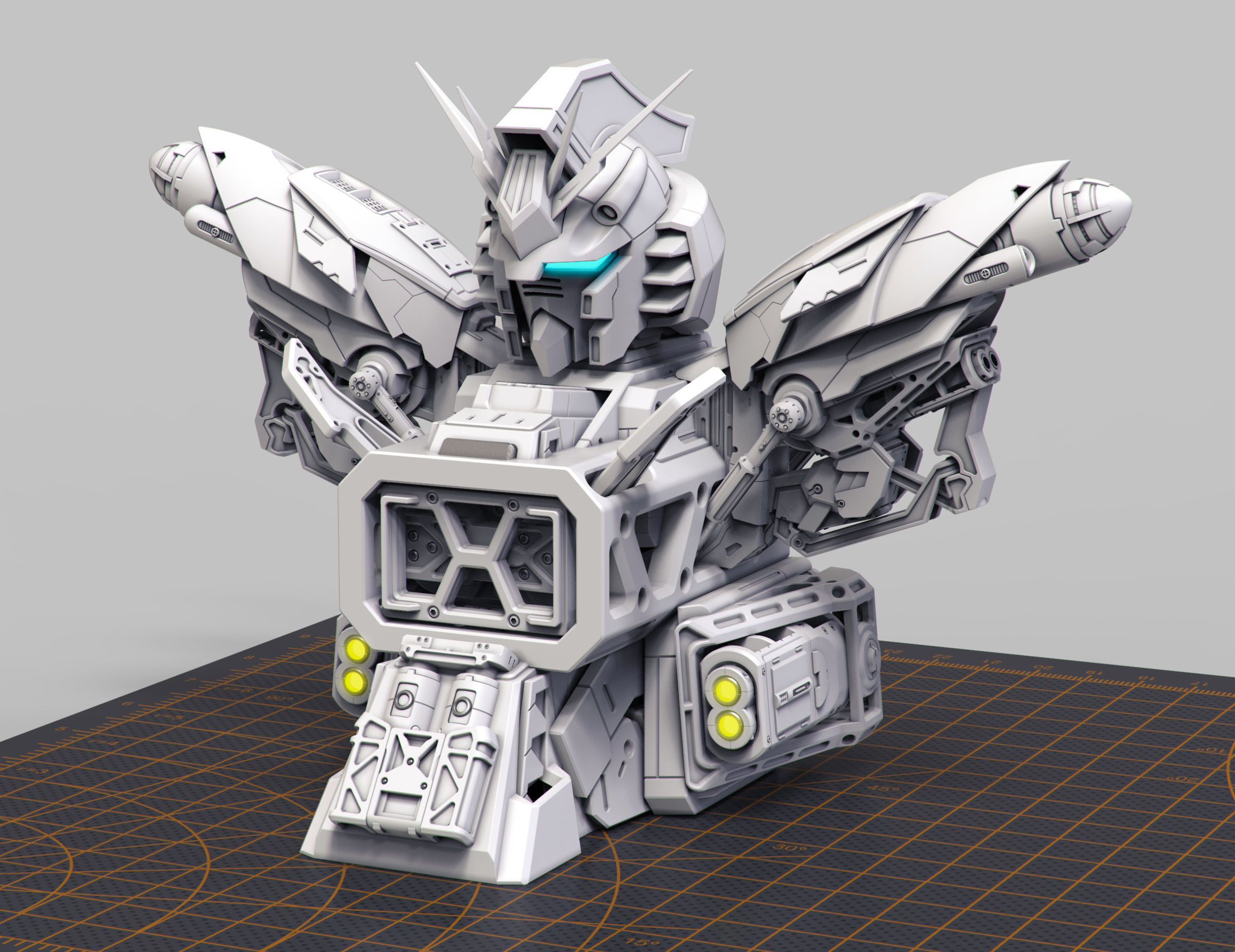 Mech Warrior Hard Surface Kitbash 1 of 20 3D model | CGTrader