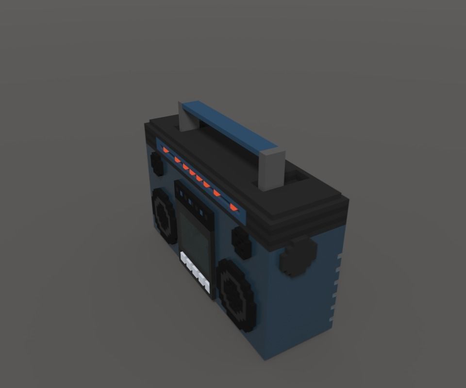 3D model Retro Boombox Ghetto VR / AR / low-poly | CGTrader