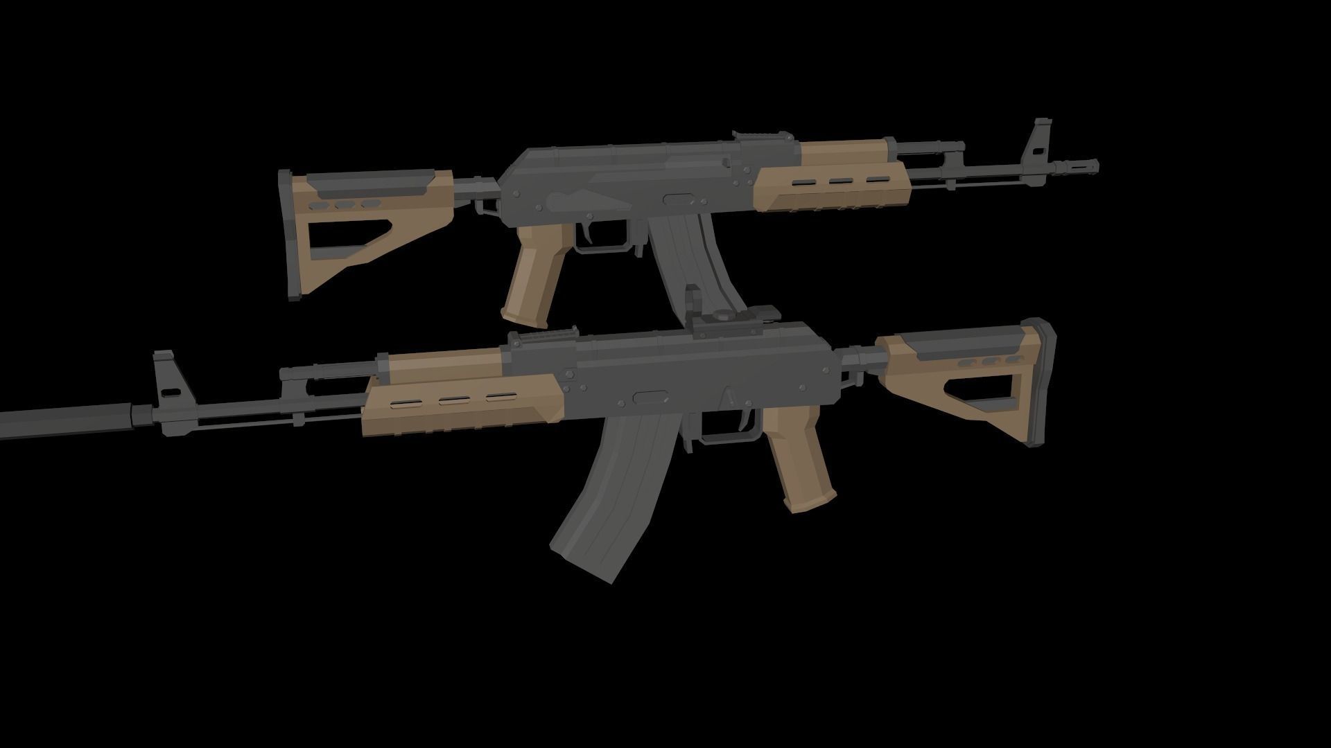 3D model LOWPOLY - ASSAULT RIFLES VOL1 VR / AR / low-poly | CGTrader