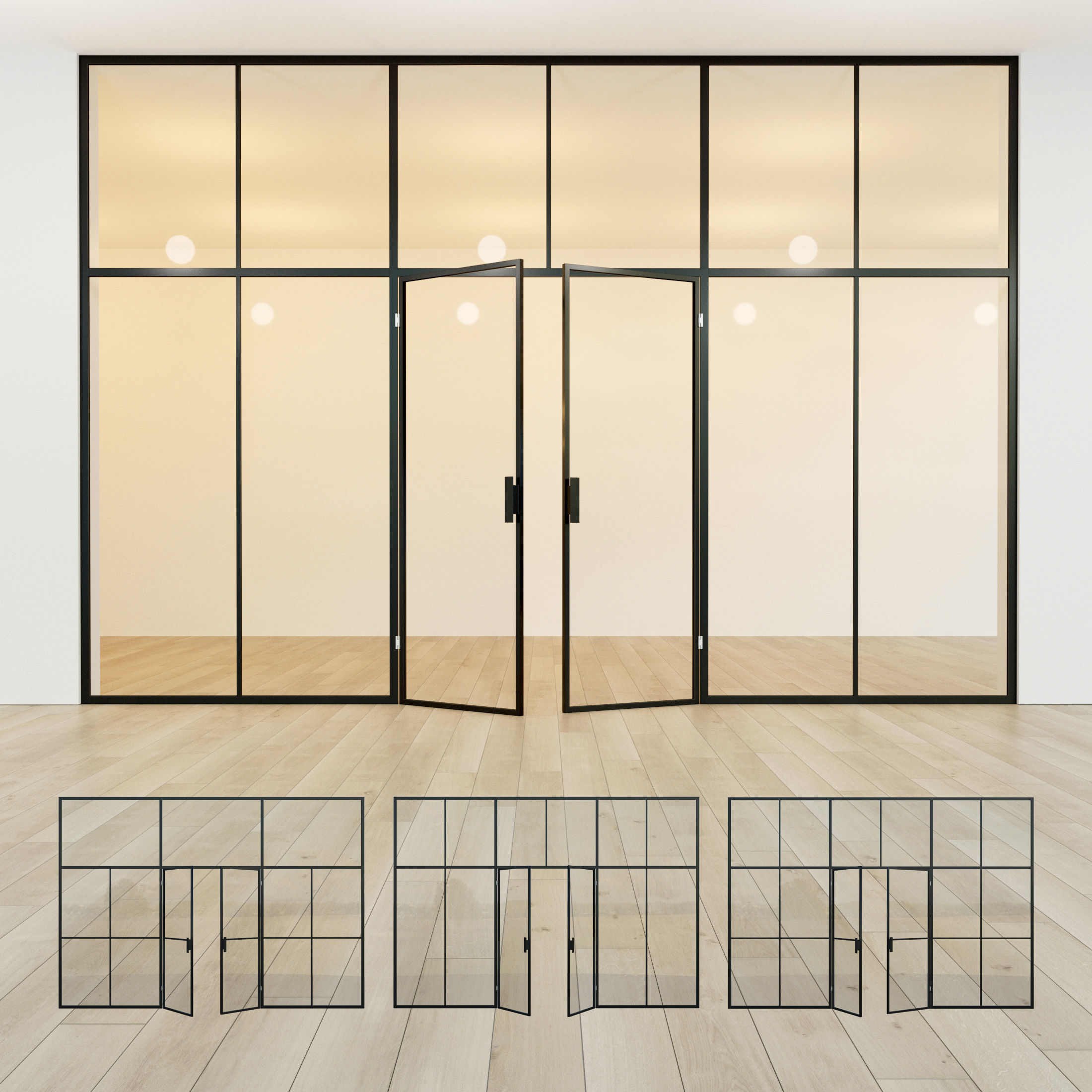 3D model Glass partition door Set 41 VR / AR / low-poly | CGTrader 3D model Glass partition door Set 41 VR / AR / low-poly | CGTrader
