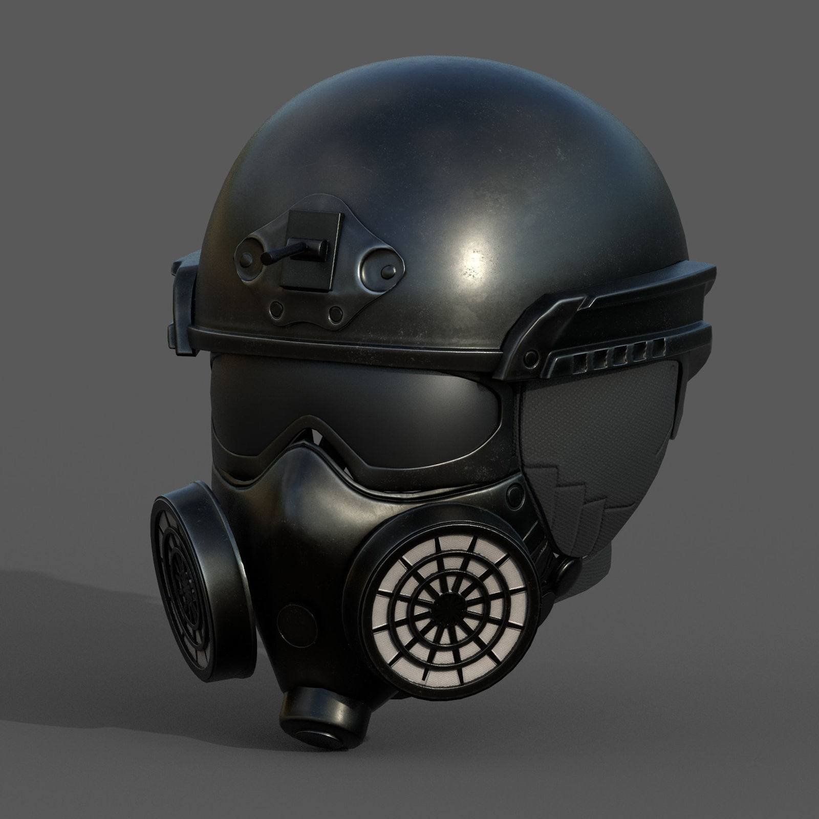 3D model Helmet scifi space millitary fantasy human combat armor VR ...