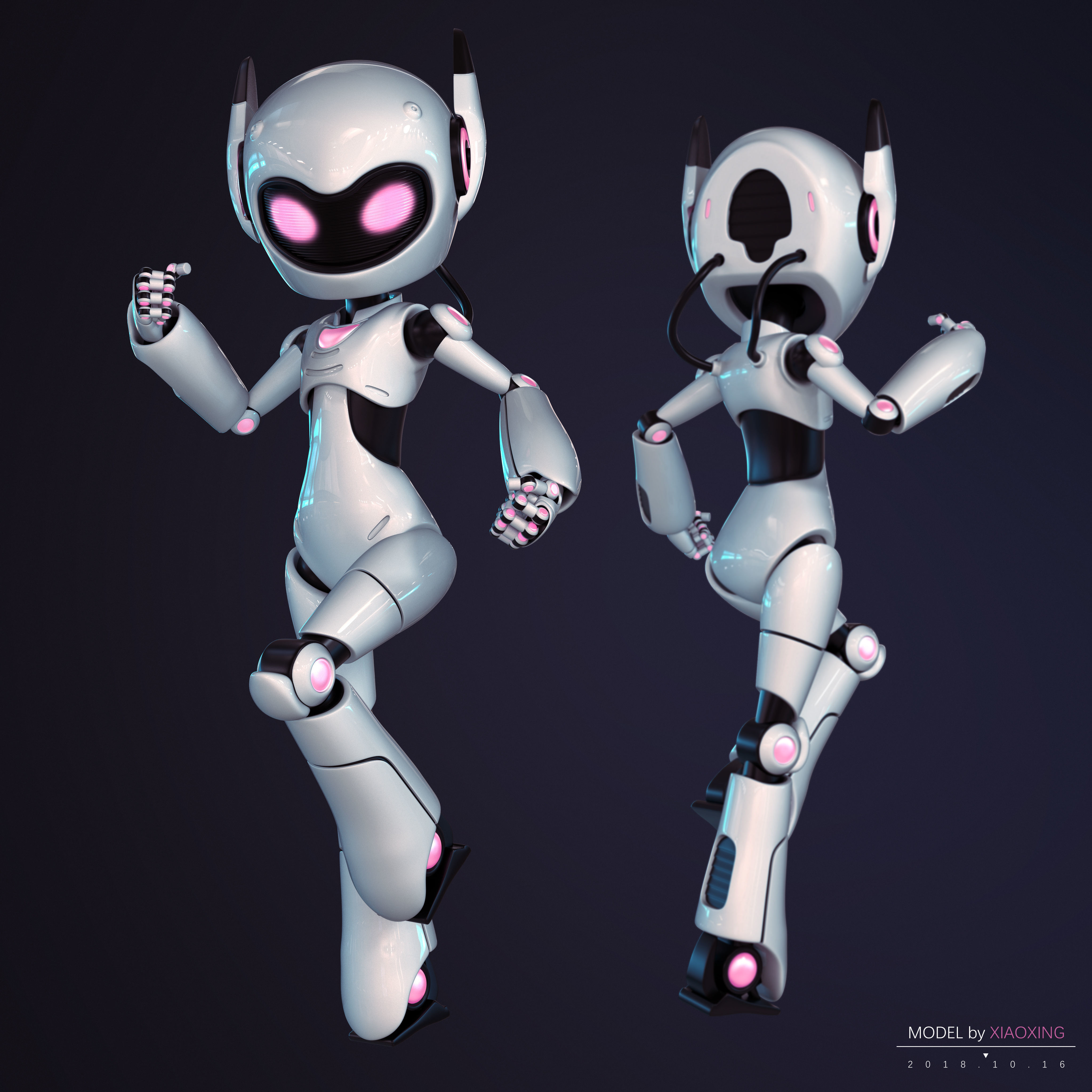 3D model Female Robot Rigged 3D model VR / AR / low-poly rigged | CGTrader