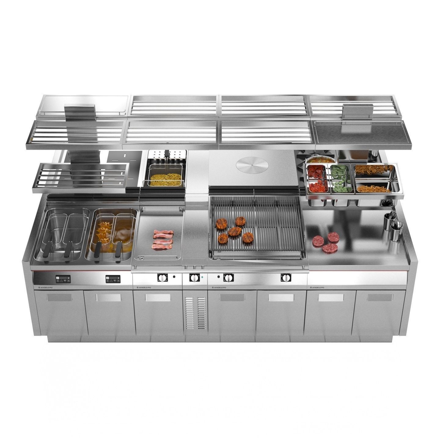 Modular Kitchen Angelo Po ICON9000 3D model | CGTrader