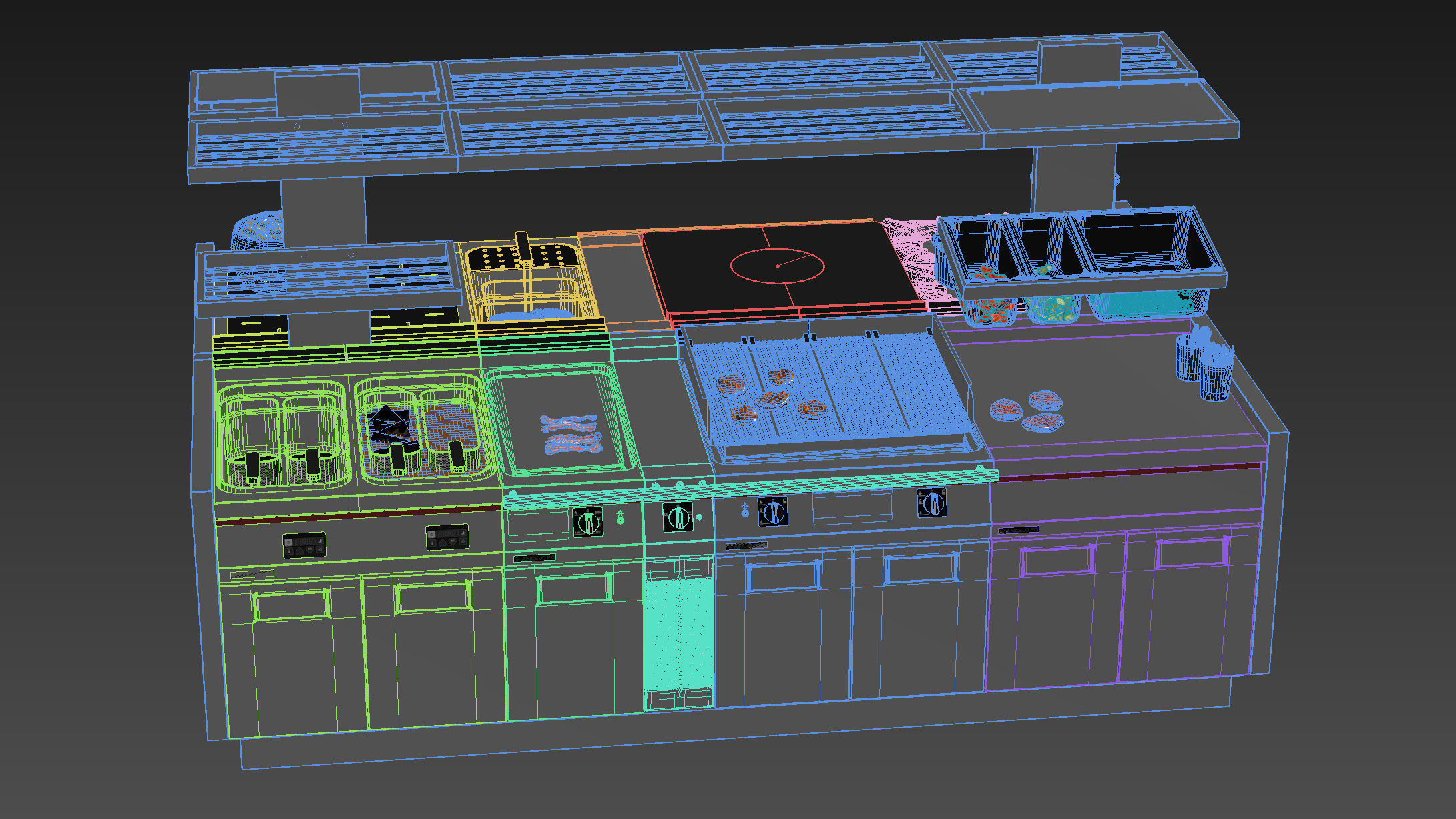 Modular Kitchen Angelo Po ICON9000 3D model | CGTrader