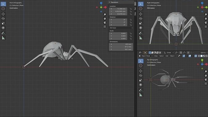 Low Poly Spider 3D Printable 3D model 3D printable | CGTrader