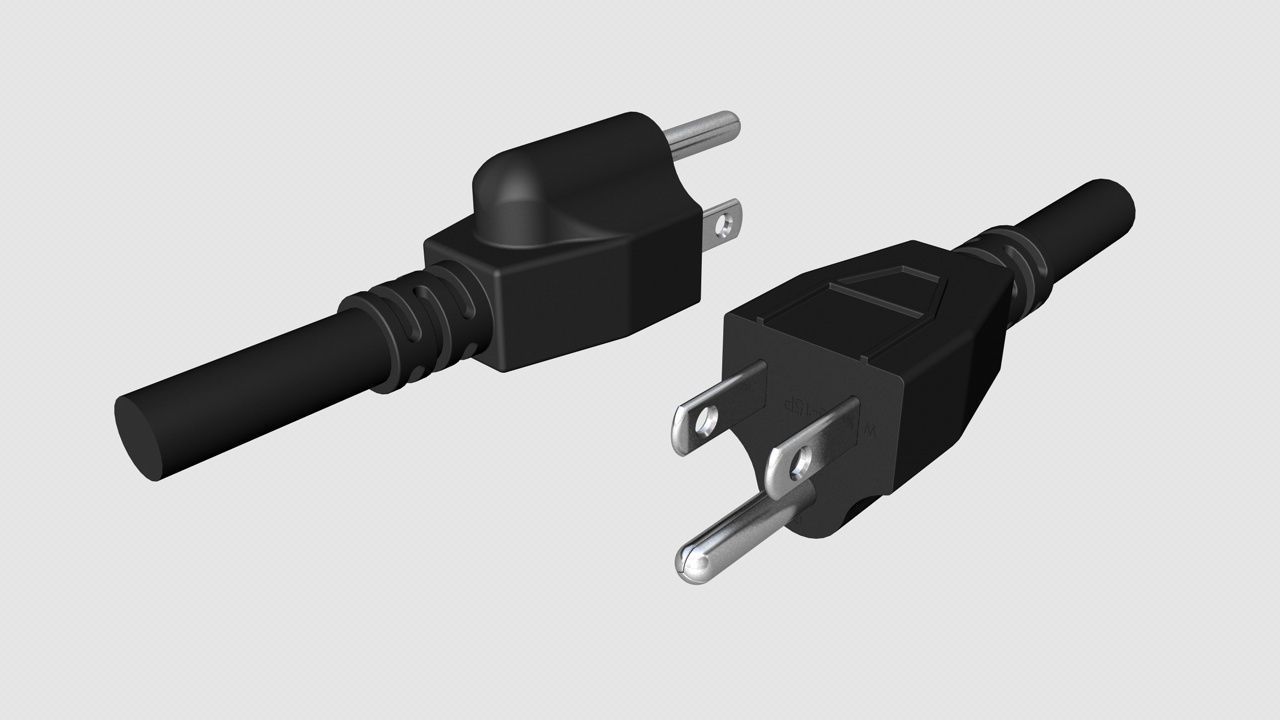 NEMA 5-15 US electrical plugs 3D model | CGTrader