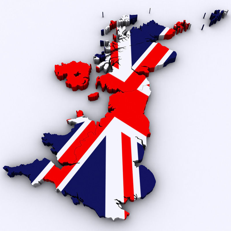 Map of the United Kingdom 3D model | CGTrader
