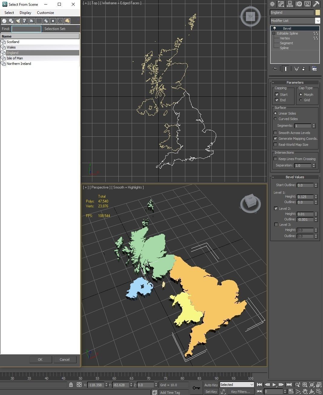 Map of the United Kingdom 3D model | CGTrader